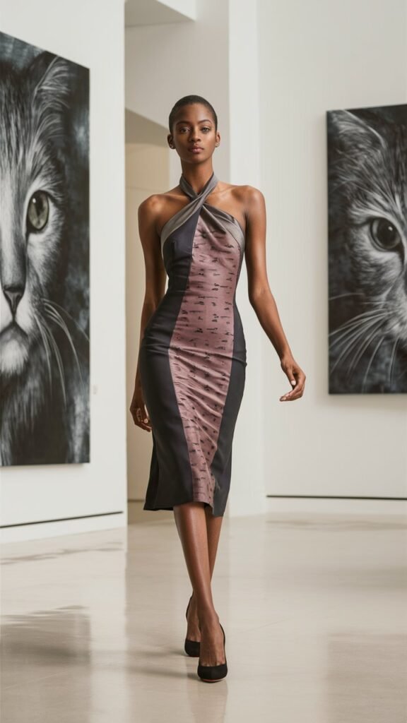 Elegant Fusion of Two Fabrics - Stylish Parade